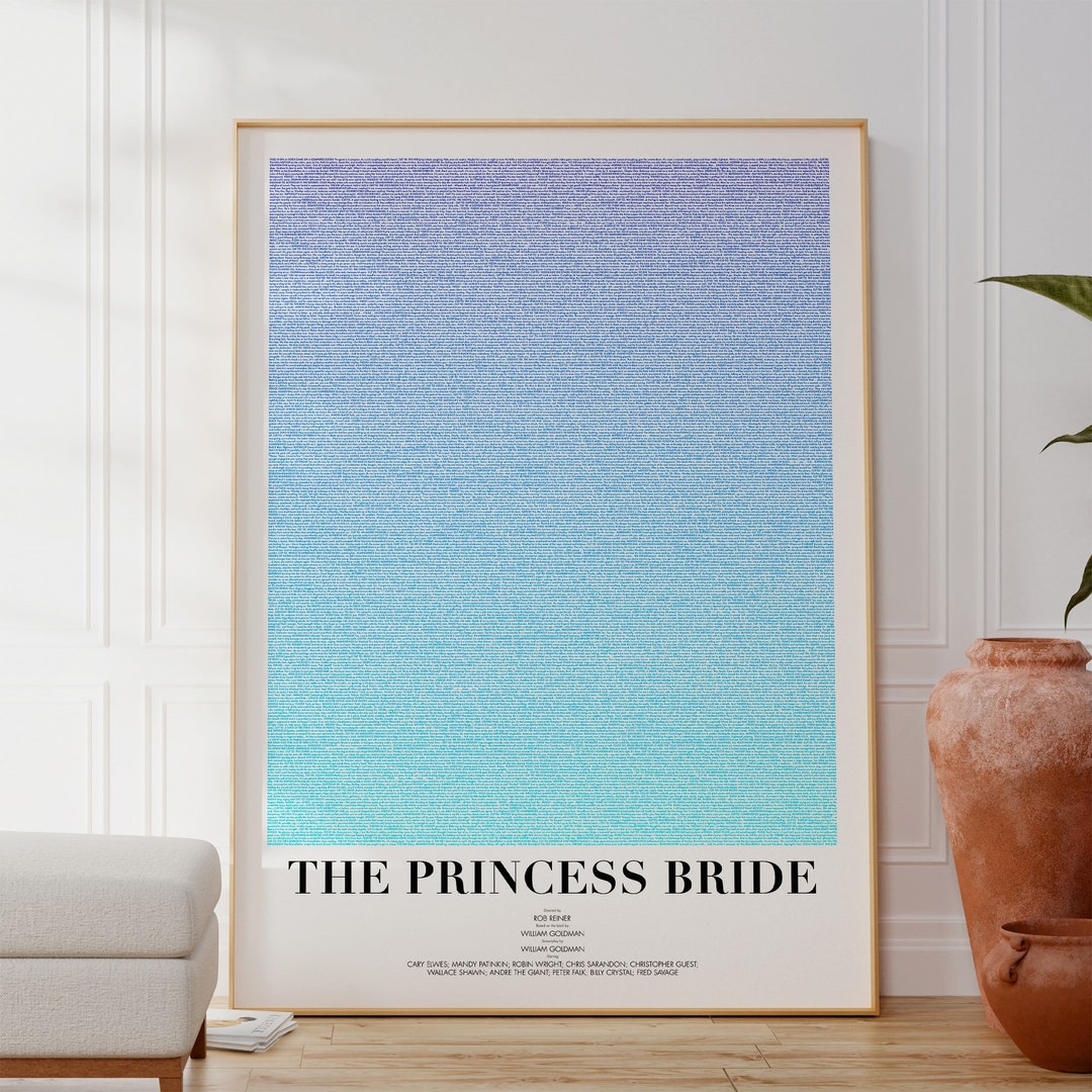 The Princess Bride Script Print Complete Movie Screenplay Fade Out ...
