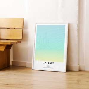 Gattaca Movie Poster Screenplay Art Print Typographic Colour Gradient ...