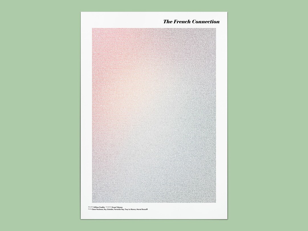 The French Connection Poster | Minimalist Movie Art Print With Full ...