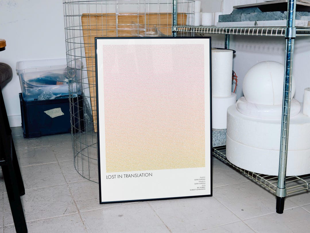 Lost in Translation Script Poster | Complete Screenplay Print ...