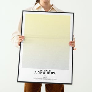 Star Wars: A New Hope Script Movie Poster | Minimalist Sci-fi Wall ...