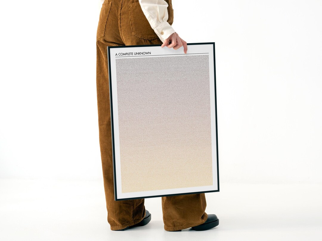 A Complete Unknown Screenplay Poster | Retro Mid-century Movie Print - Etsy