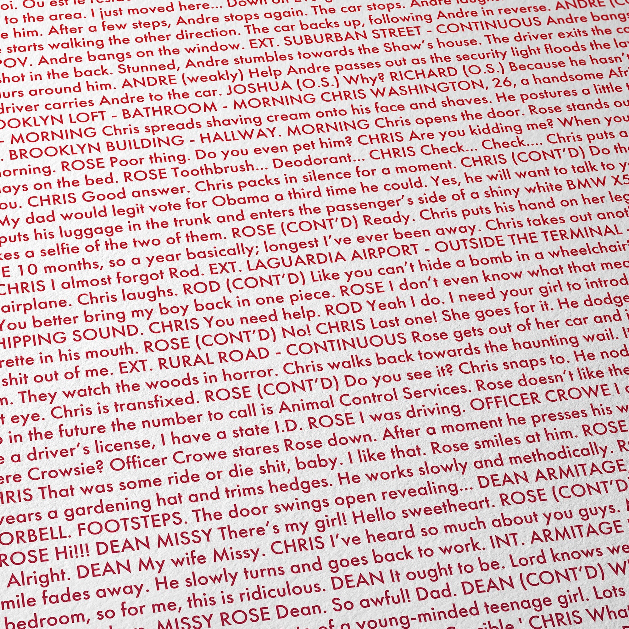 Get Out Movie Poster Screenplay Art Print Typographic Colour Gradient ...