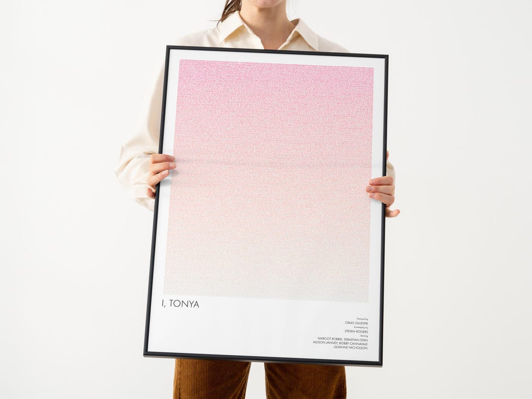 I, Tonya Movie Poster: Full Script Gradient Art Print - Minimalist - - Etsy