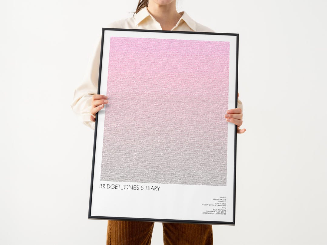 Bridget Jones’s Diary Script Poster | Typographic Modern Wall Art - Etsy