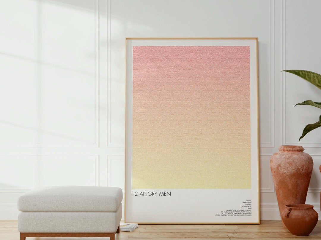 12 Angry Men Screenplay Movie Poster Minimalist Art Print With Full ...