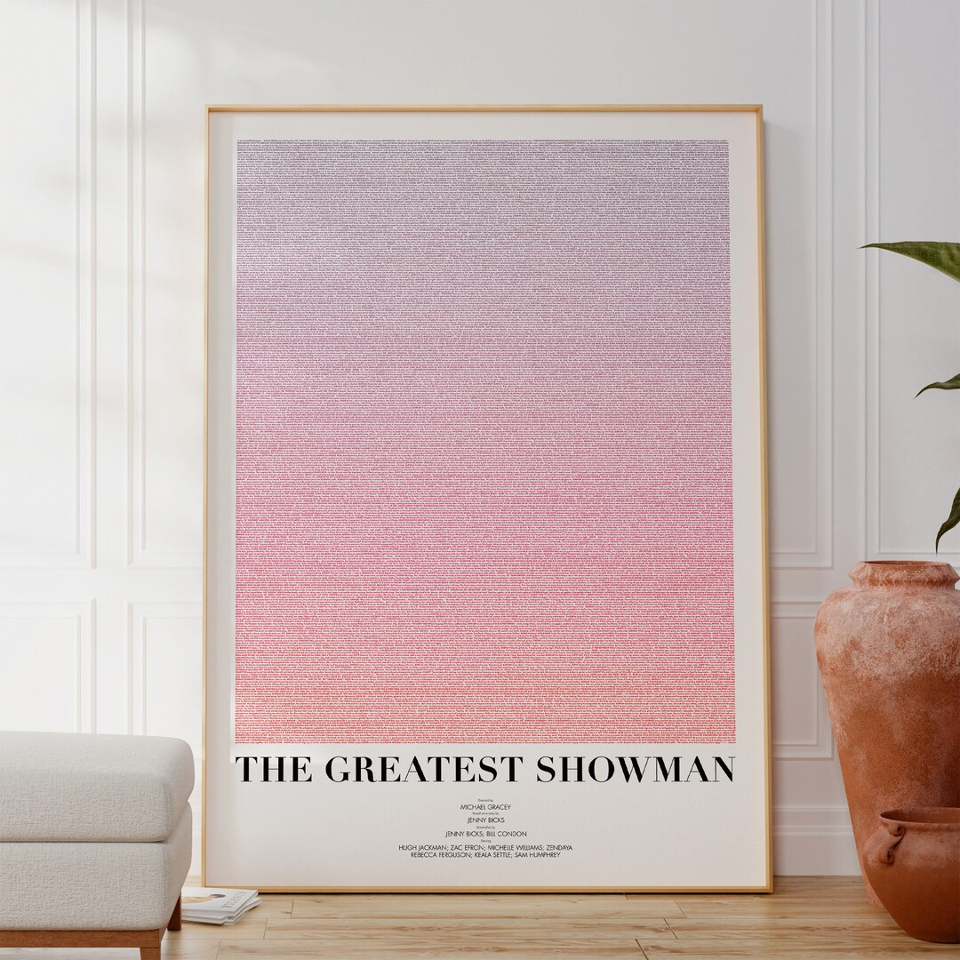 The Greatest Showman Script Poster | Complete Movie Screenplay | Fade ...