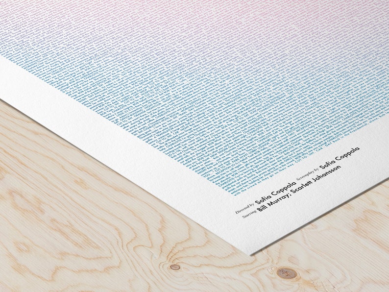 Lost in Translation Movie Poster Script-inspired Gradient - Etsy