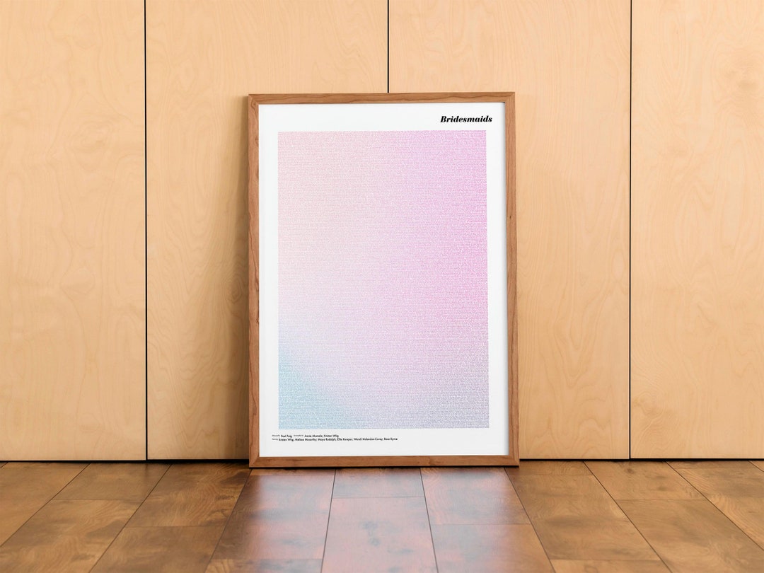 Bridesmaids Film Script Wall Art | Minimalist Retro Poster Print | Full ...