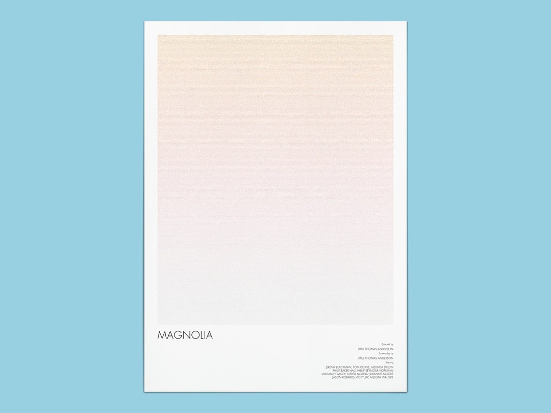 Magnolia Movie Poster | Screenplay Art Print | Typographic Minimalist ...