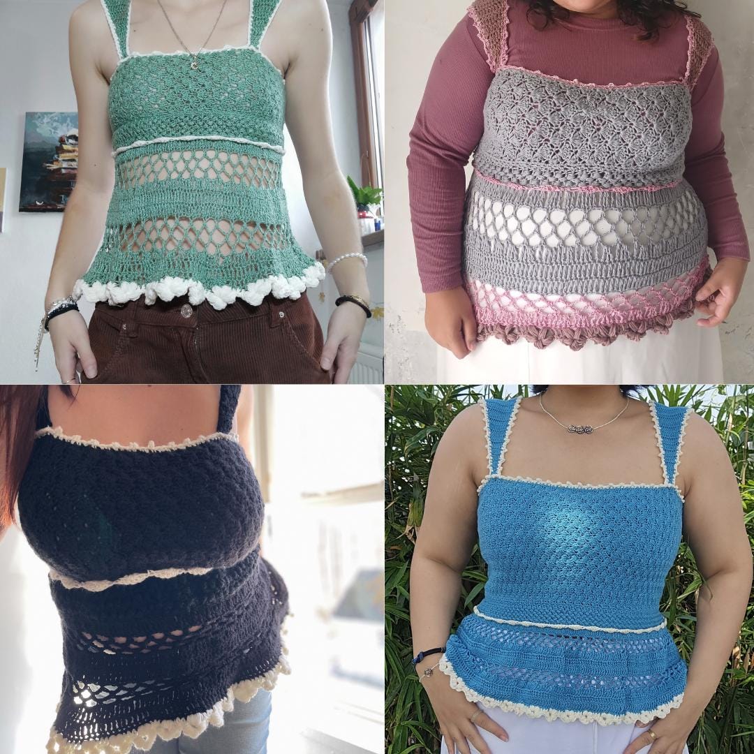 Clementine Crochet Summer Top || PDF Crochet Pattern || Made-to-measure ...
