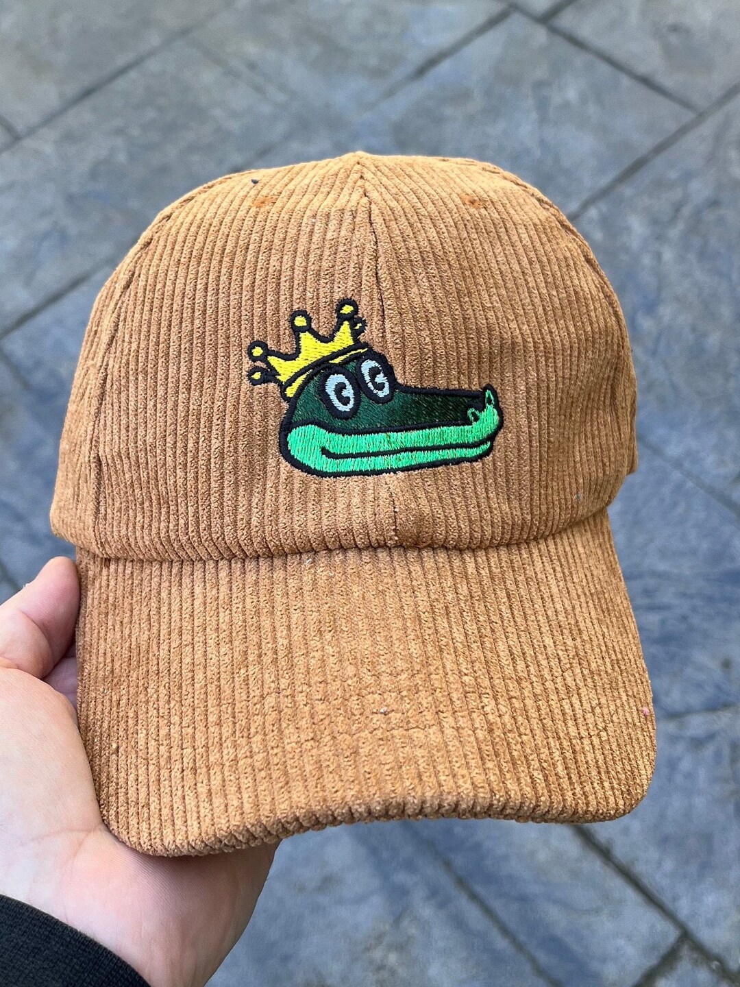 LIGHT BROWN Corduroy Embroidered KING Gator Hat Inspired by King ...