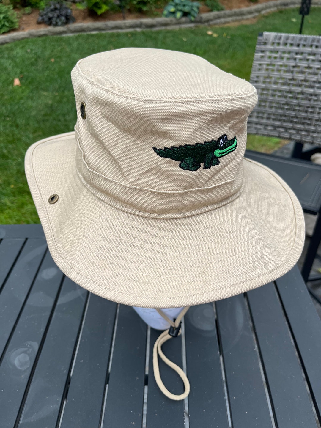 Tan Embroidered BIG Aussie Bucket / Sun Hat. Inspired by King Gizzard ...