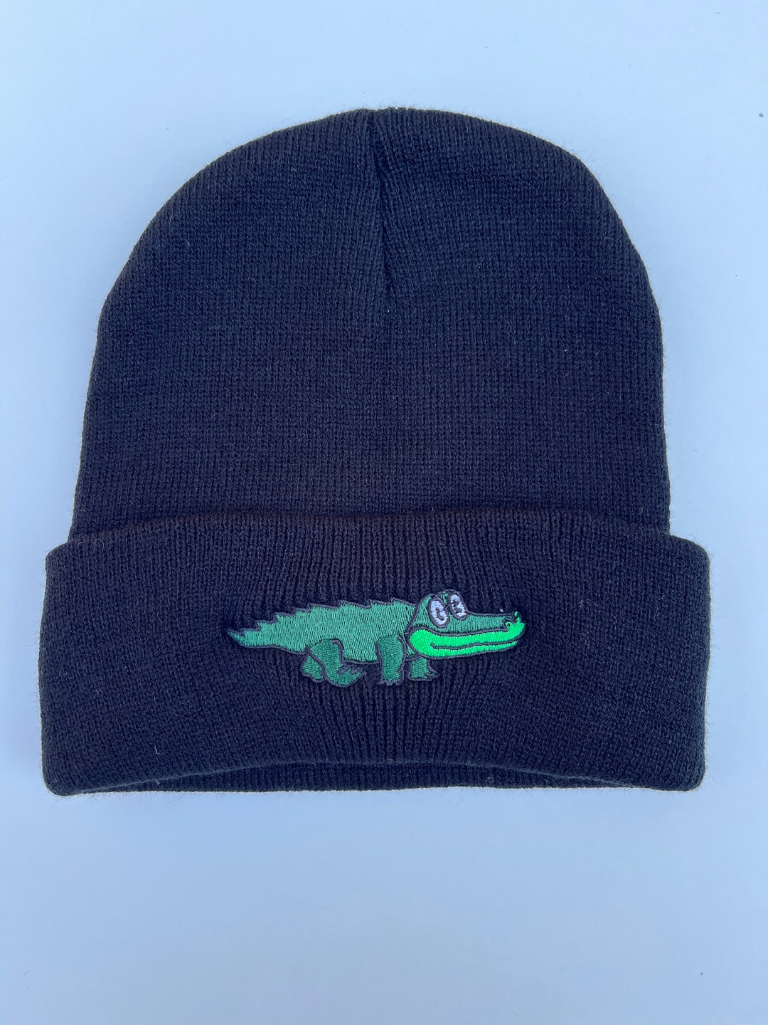 BLACK Gator Embroidered Beanie / King Gizzard and the Lizard Wizard - Etsy