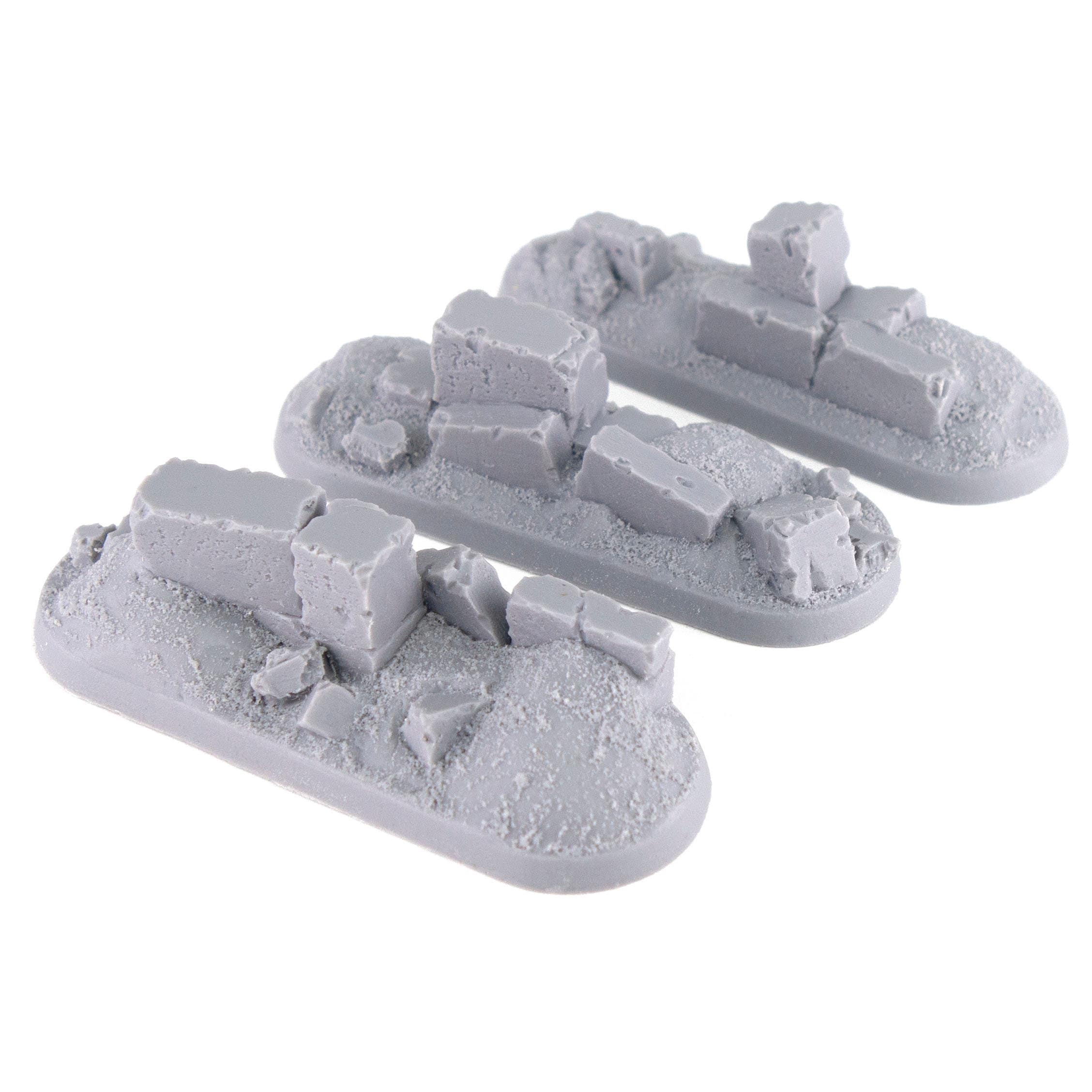 Scatter Terrain Stone Ruins Walls & Spike Barricades Resin Bases ...