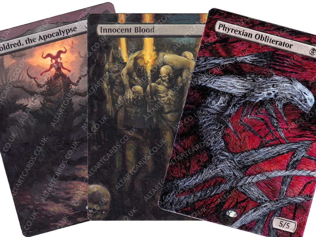 MTG Alters - BLACK (multi Listing) - Hand Painted Altered Cards for ...