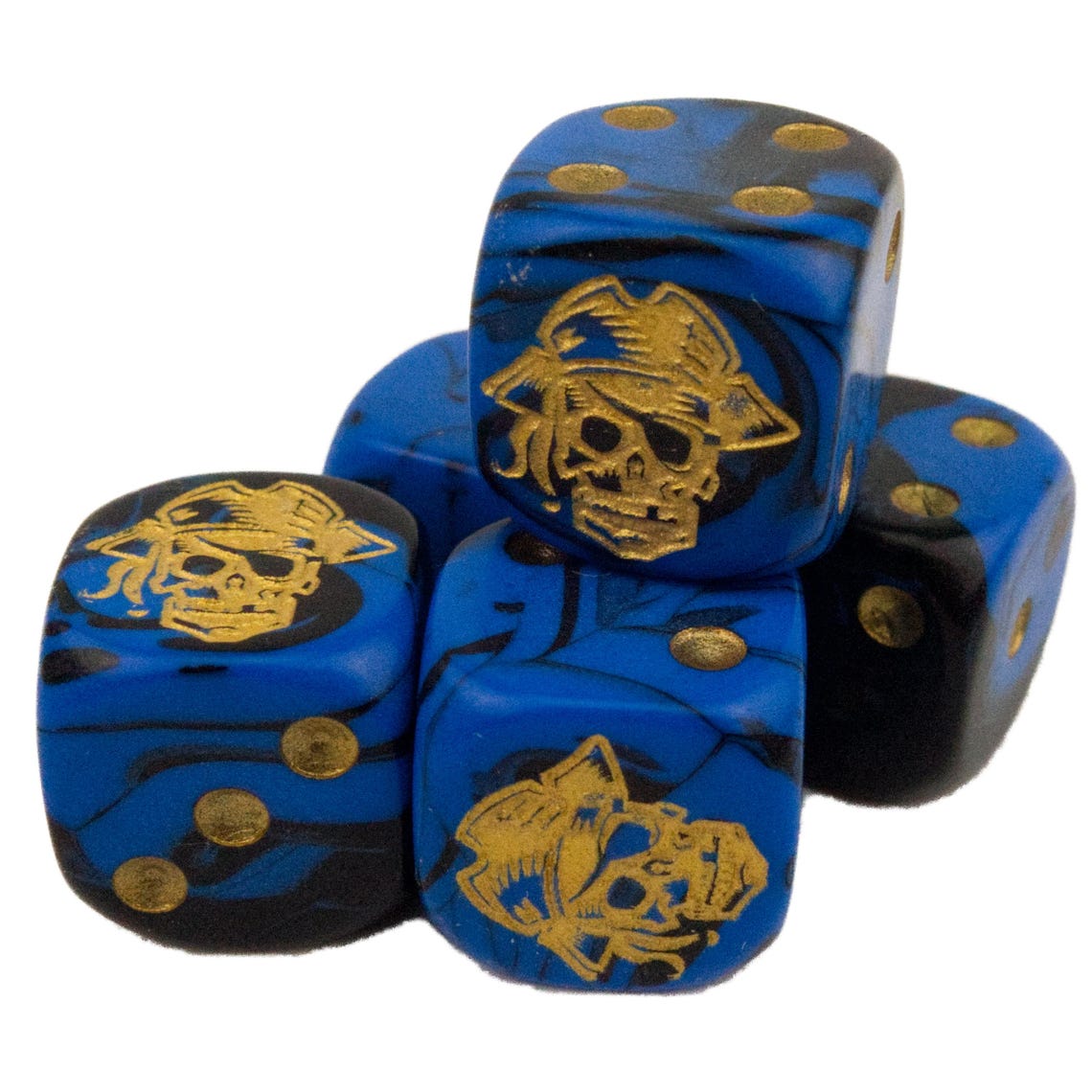 Liar's Dice Set: PIRATE SKULL - 5x 16mm Handmade Pirate Perudo Game - Etsy