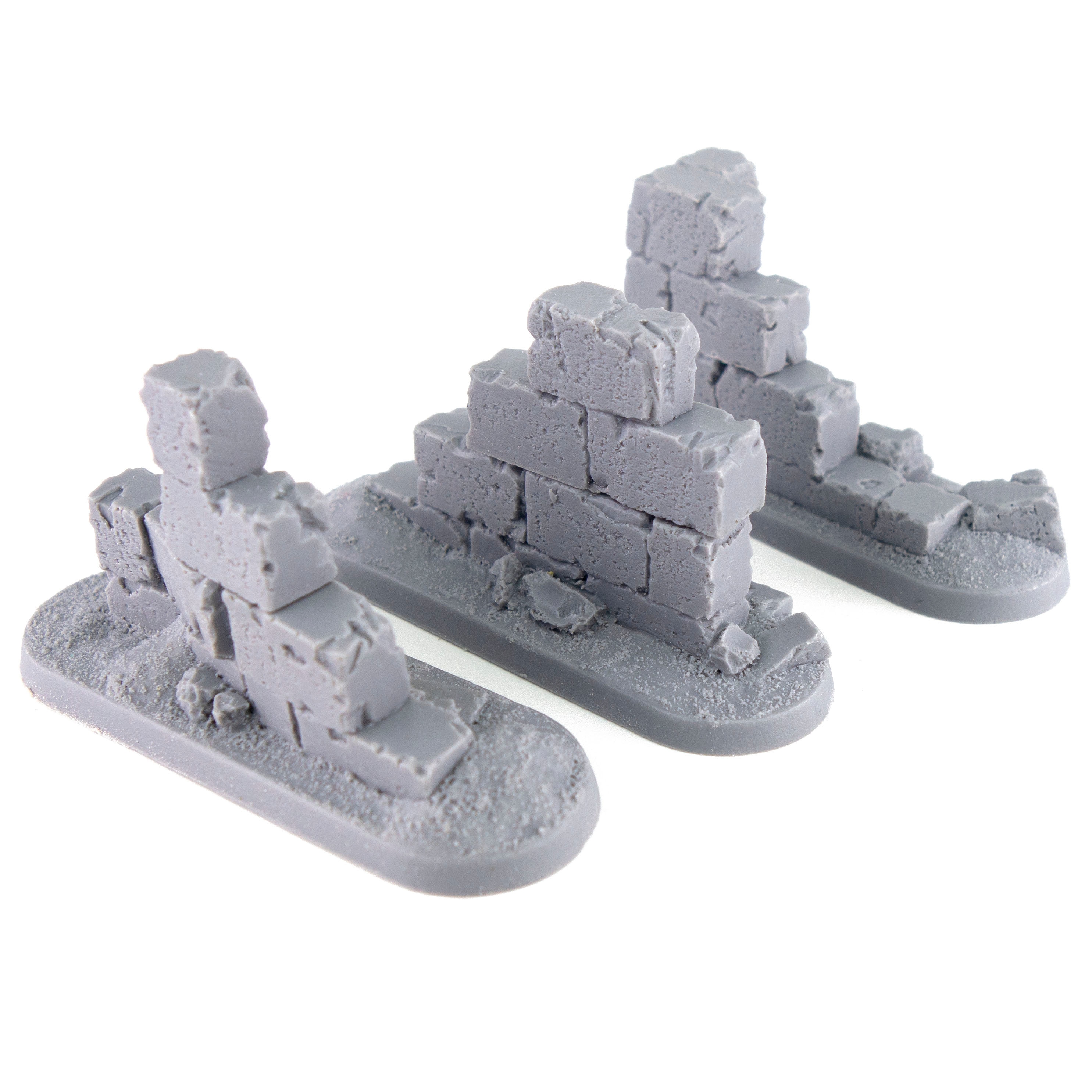 Scatter Terrain Stone Ruins Walls & Spike Barricades Resin Bases ...