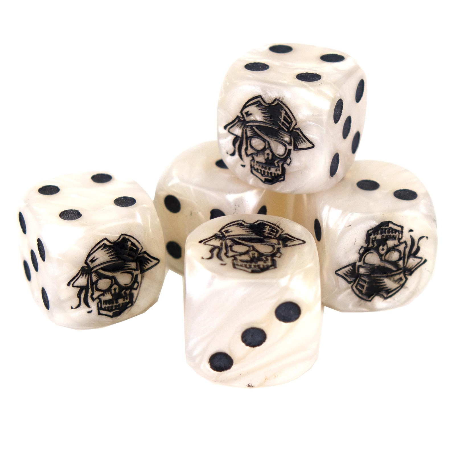 Liar's Dice Set: PIRATE SKULL - 5x 16mm Handmade Pirate Perudo Game - Etsy