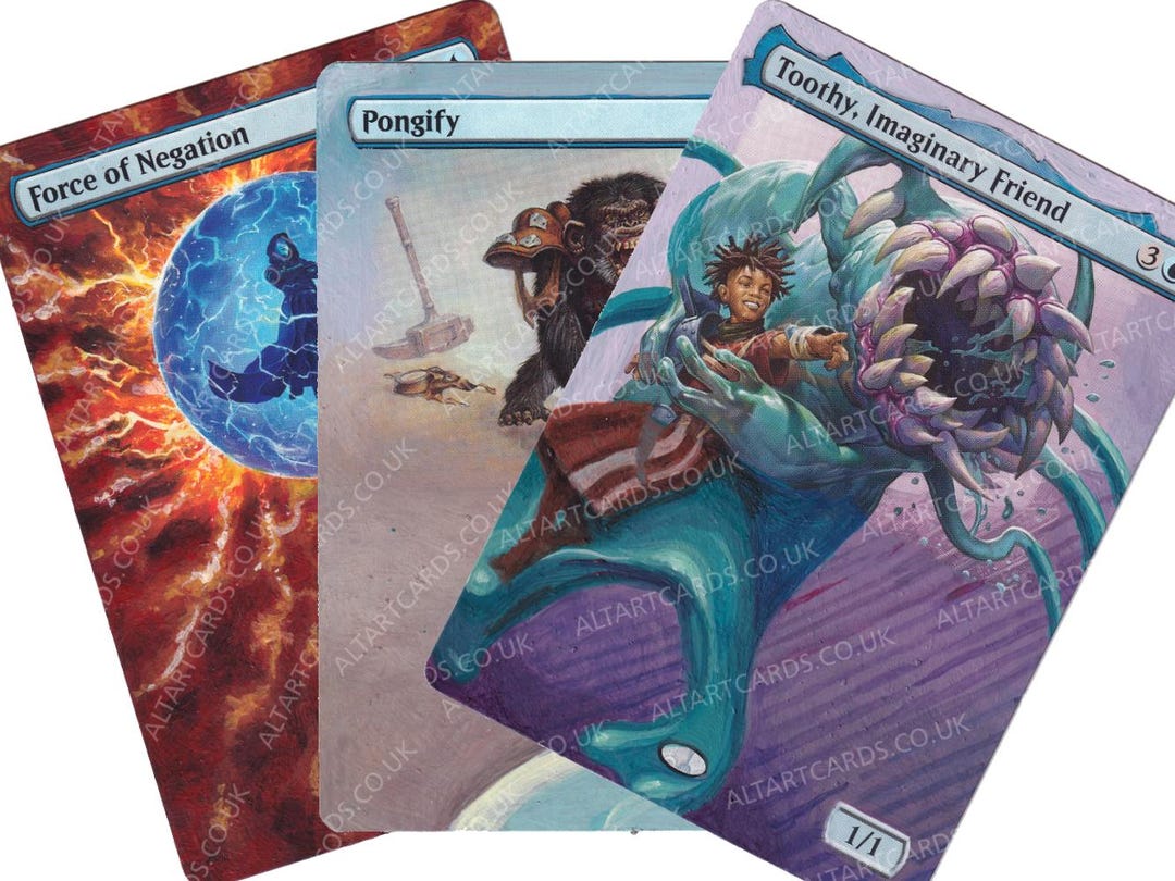 MTG Alters - BLUE (multi Listing) - Hand Painted Altered Cards for ...