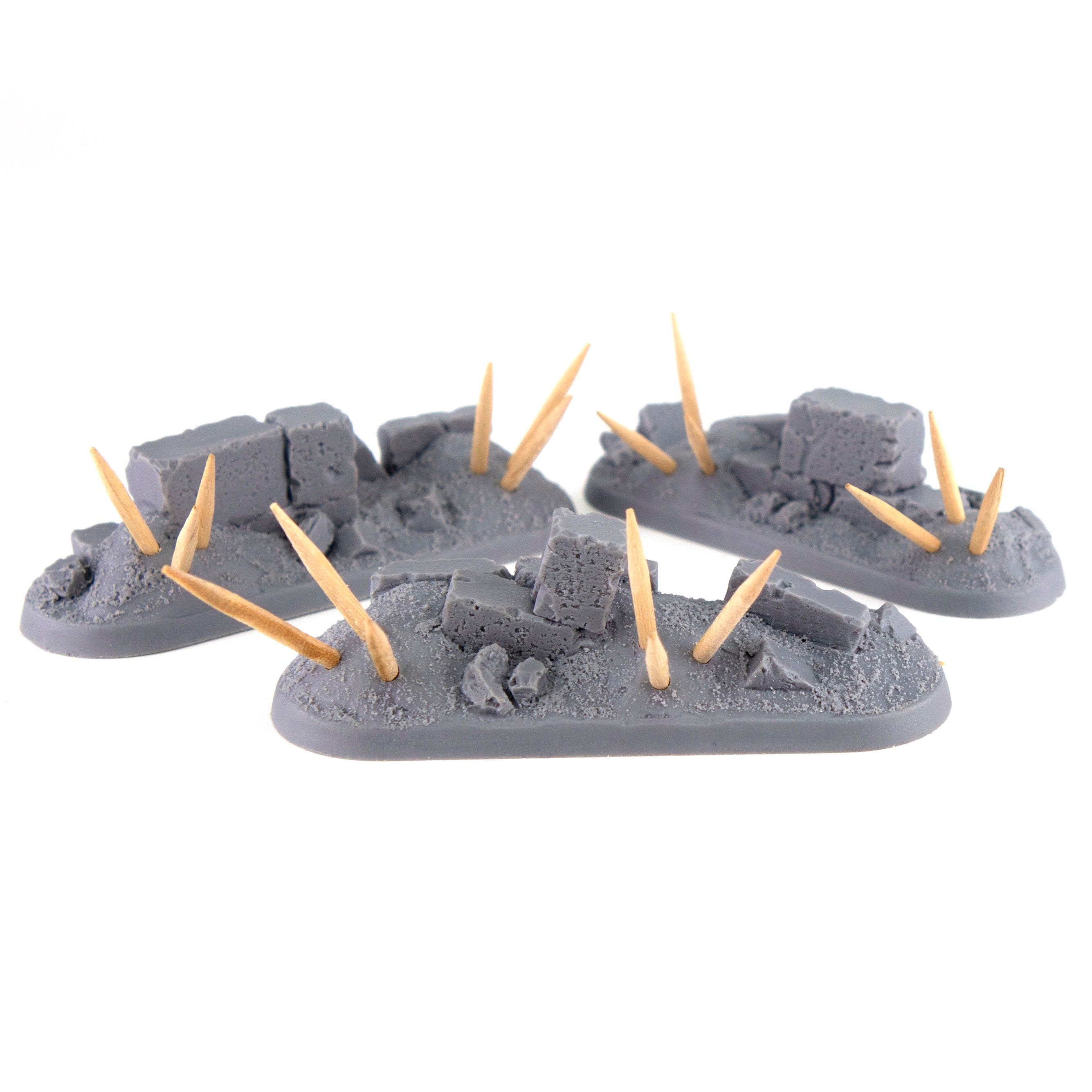 Scatter Terrain Stone Ruins Walls & Spike Barricades Resin Bases ...