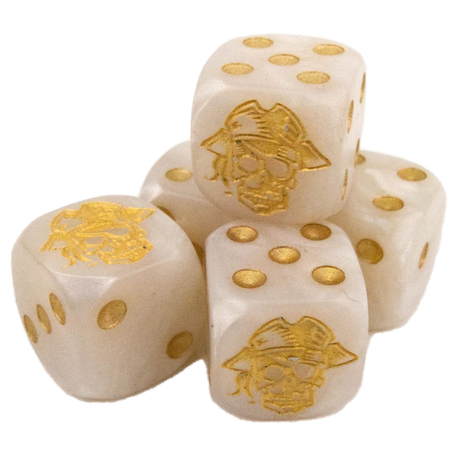 Liar's Dice Set: PIRATE SKULL - 5x 16mm Handmade Pirate Perudo Game - Etsy