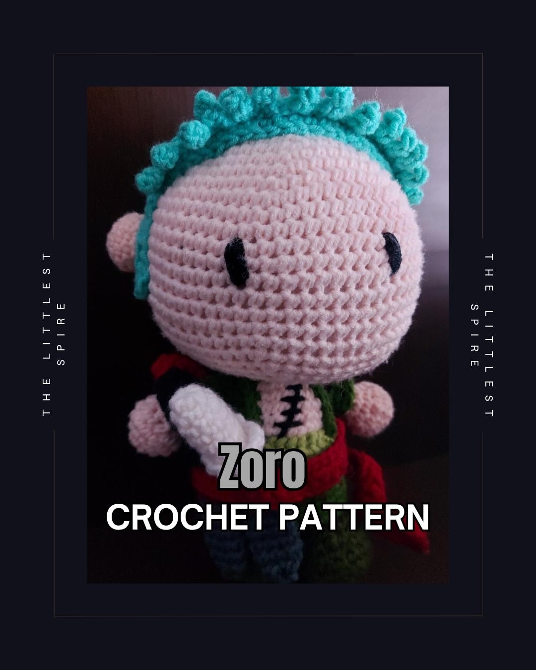 FFXIV Zoro One Piece Amigurumi Crochet Pattern Digital Anime Manga - Etsy