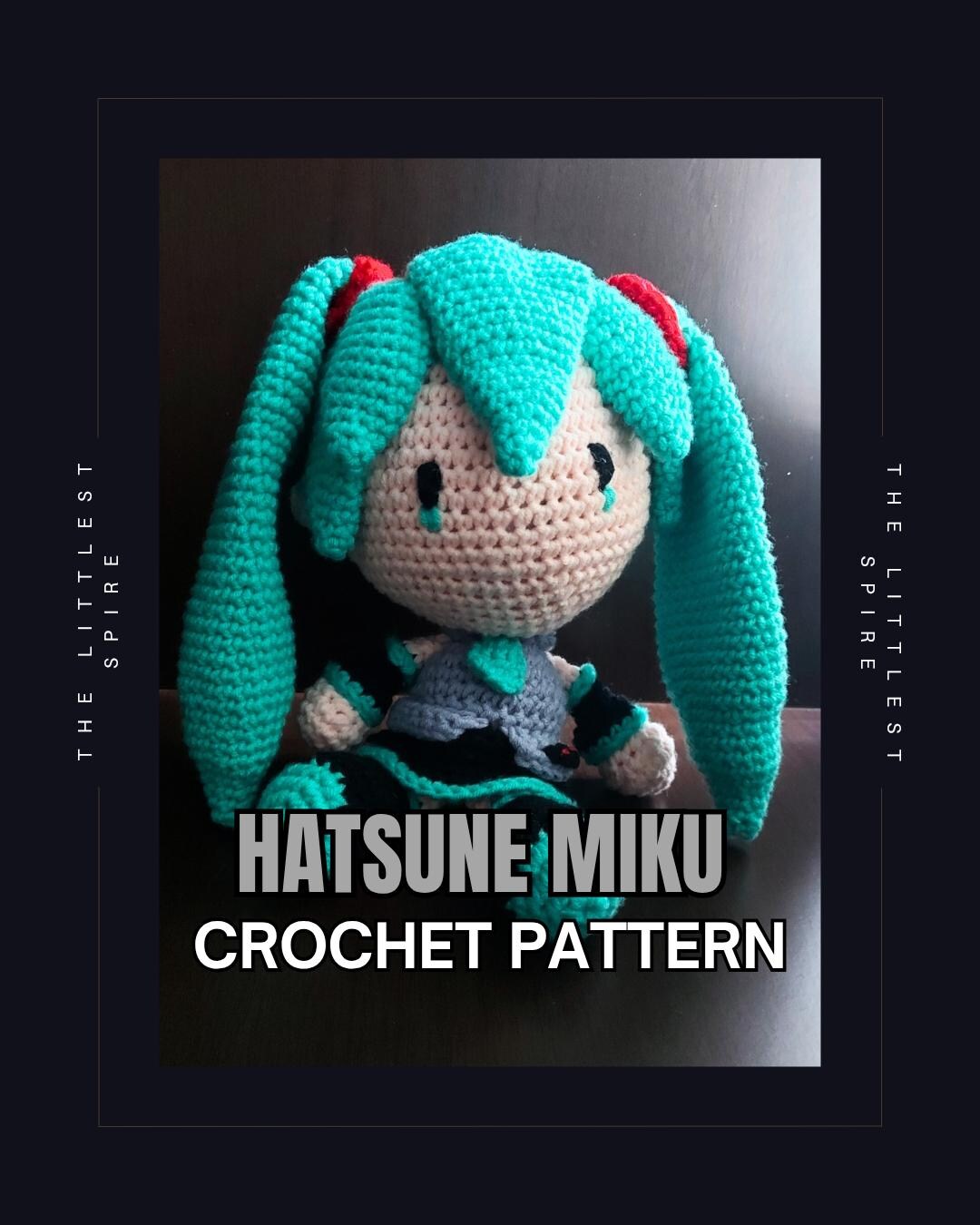 Hatsune Miku Vocaloid Amigurumi Crochet Plush Pattern Digital File - Etsy