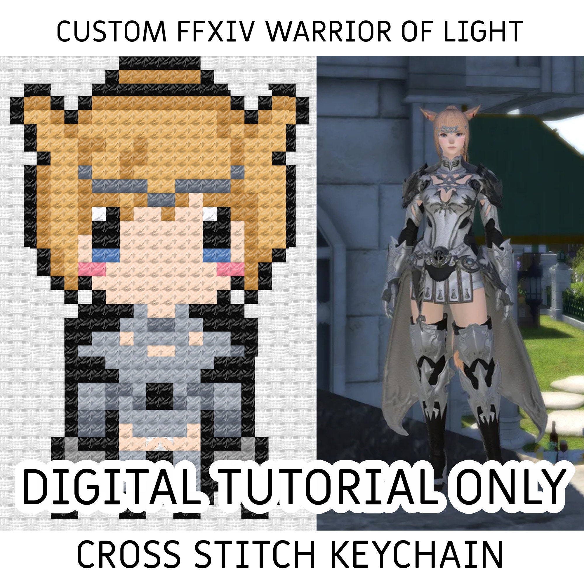 FFXIV Warrior of Light Custom Keychain - DIY Digital Tutorial Pdf File ...