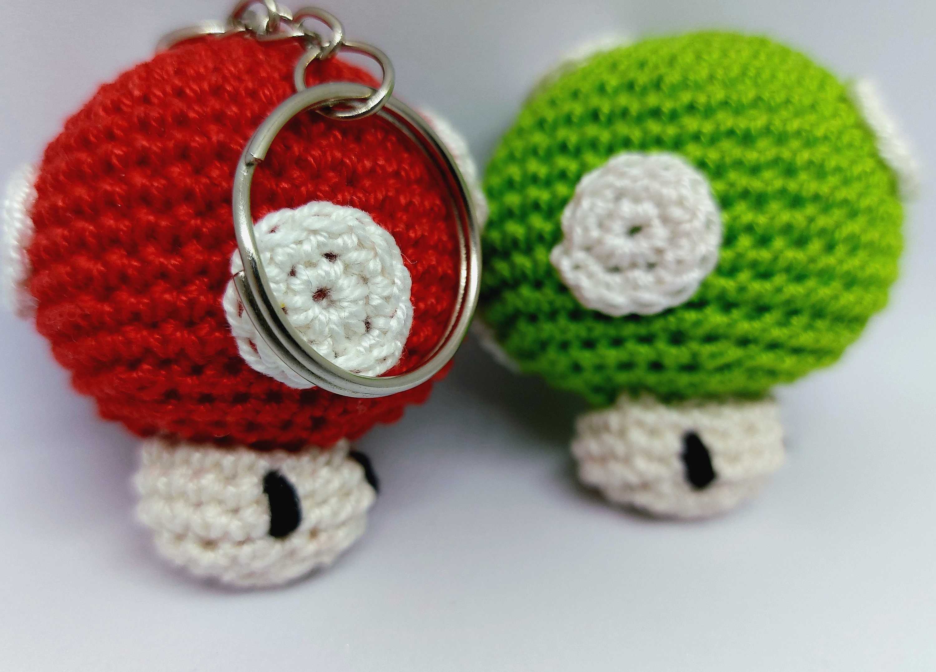 Super Mario Mushroom Doll Handmade Crochet Amigurumi Keychain - Etsy