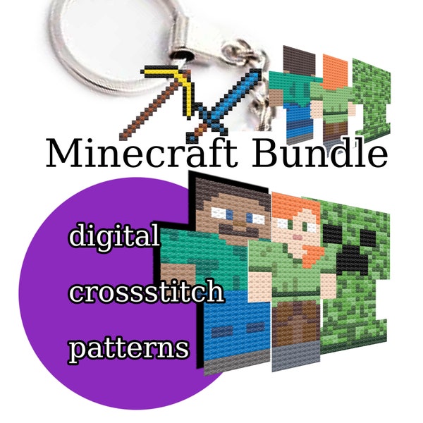 Cross Stitch Minecrafts - Etsy