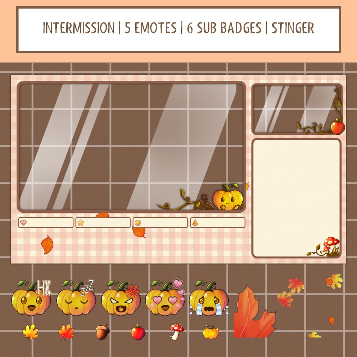 Animated Twitch Overlay Cozy Aesthetic Cute Case Cottage Core Kawaii - Etsy