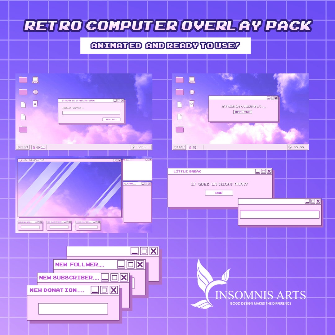 Twitch Overlay Pack | Aesthetic Clouds | Lofi | Cozy | Cute | Kawaii ...