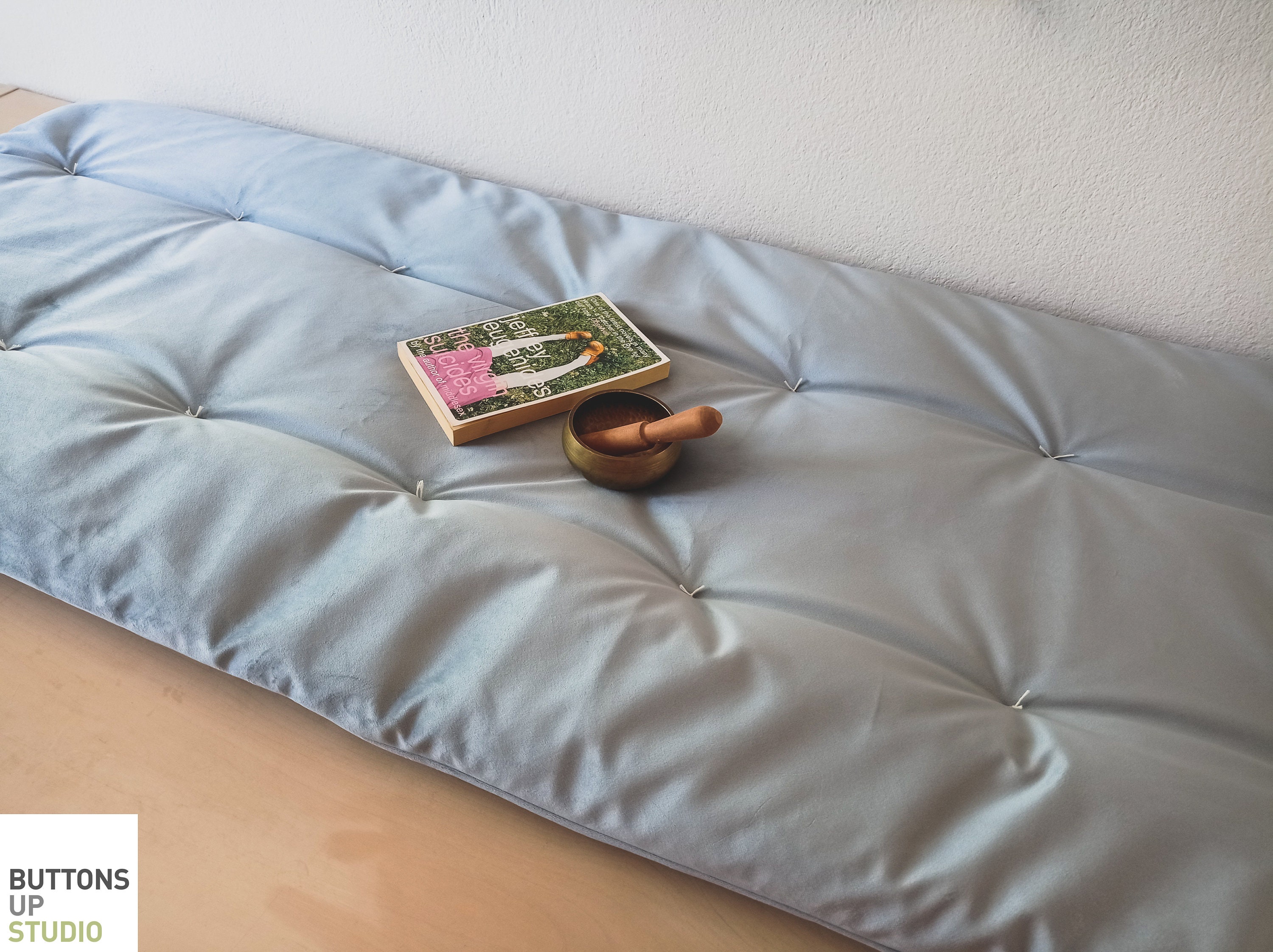 VELVET SOFA TOPPER, Tufted Couch Pad in 20 Colours, Custom Size Futon ...