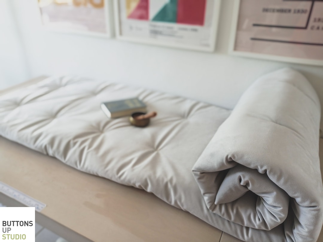 VELVET SOFA TOPPER, Tufted Couch Pad in 18 Colours, Custom Size Futon ...