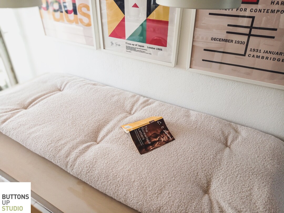 BOUCLE SOFA TOPPER, Wool Tufted Couch Mat, Window Seat Cushion, French ...