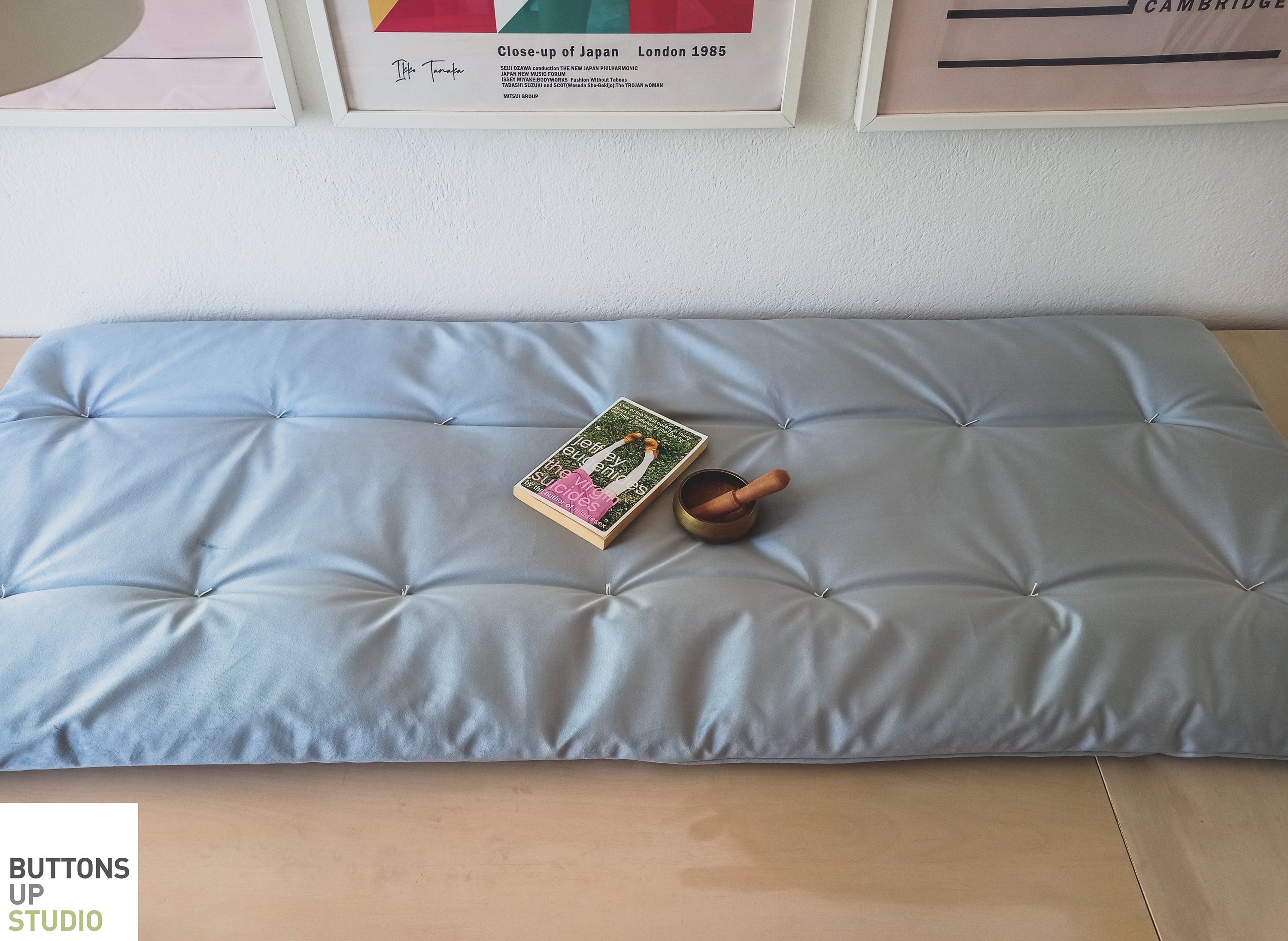 VELVET SOFA TOPPER, Tufted Couch Pad in 18 Colours, Custom Sizes ...