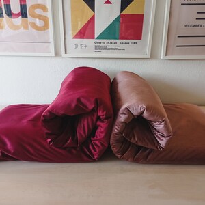 VELVET SOFA TOPPER, Zipper Couch Pad Cover & Insert in 18 Colours ...