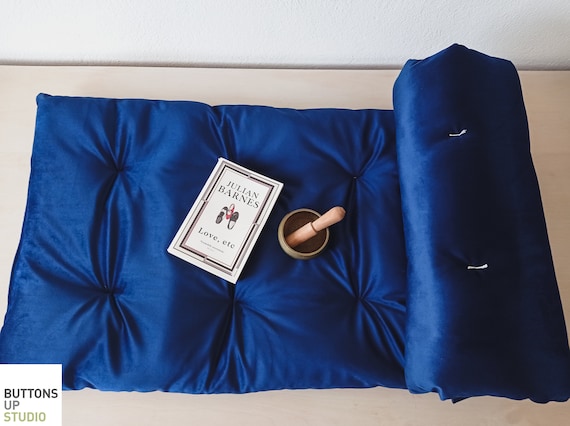 Navy blue velvet sofa cover store