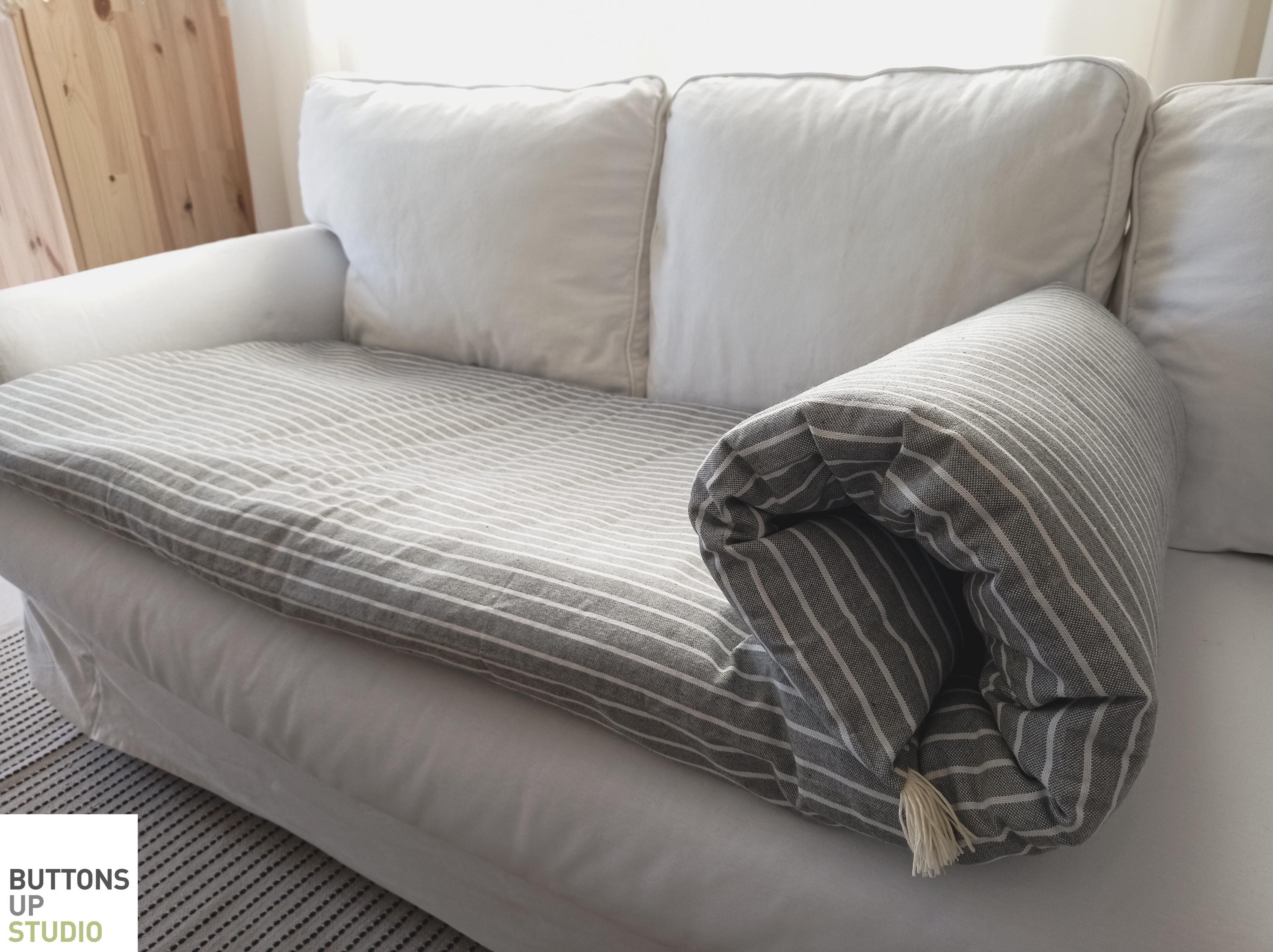 SOFA TOPPER PAD, Zipper Cotton Cover & Cushion, Window Seat, Modern ...