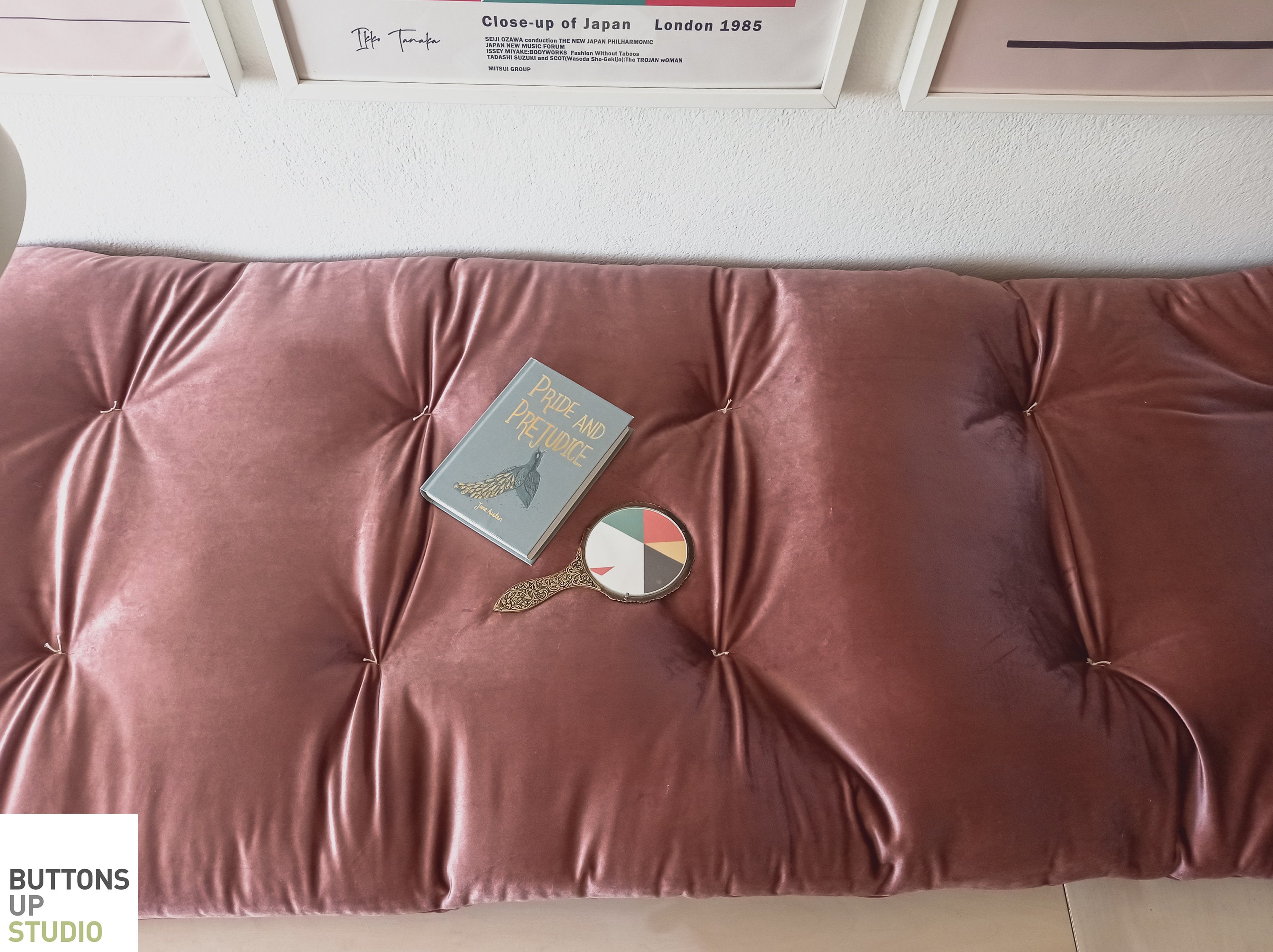 VELVET SOFA TOPPERS in Custom Sizes, Tufted Couch Pad, Futon Mattress ...