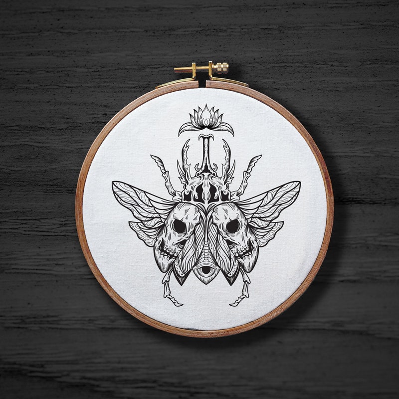 Beetle Embroidery - Etsy