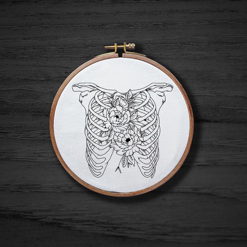 20 Gothic Anatomical Hand Embroidery Pattern Bundle Skeleton - Etsy