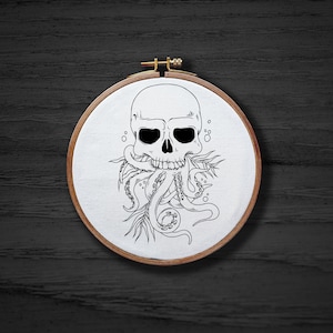 20 Gothic Anatomical Hand Embroidery Pattern Bundle , Skeleton Body ...