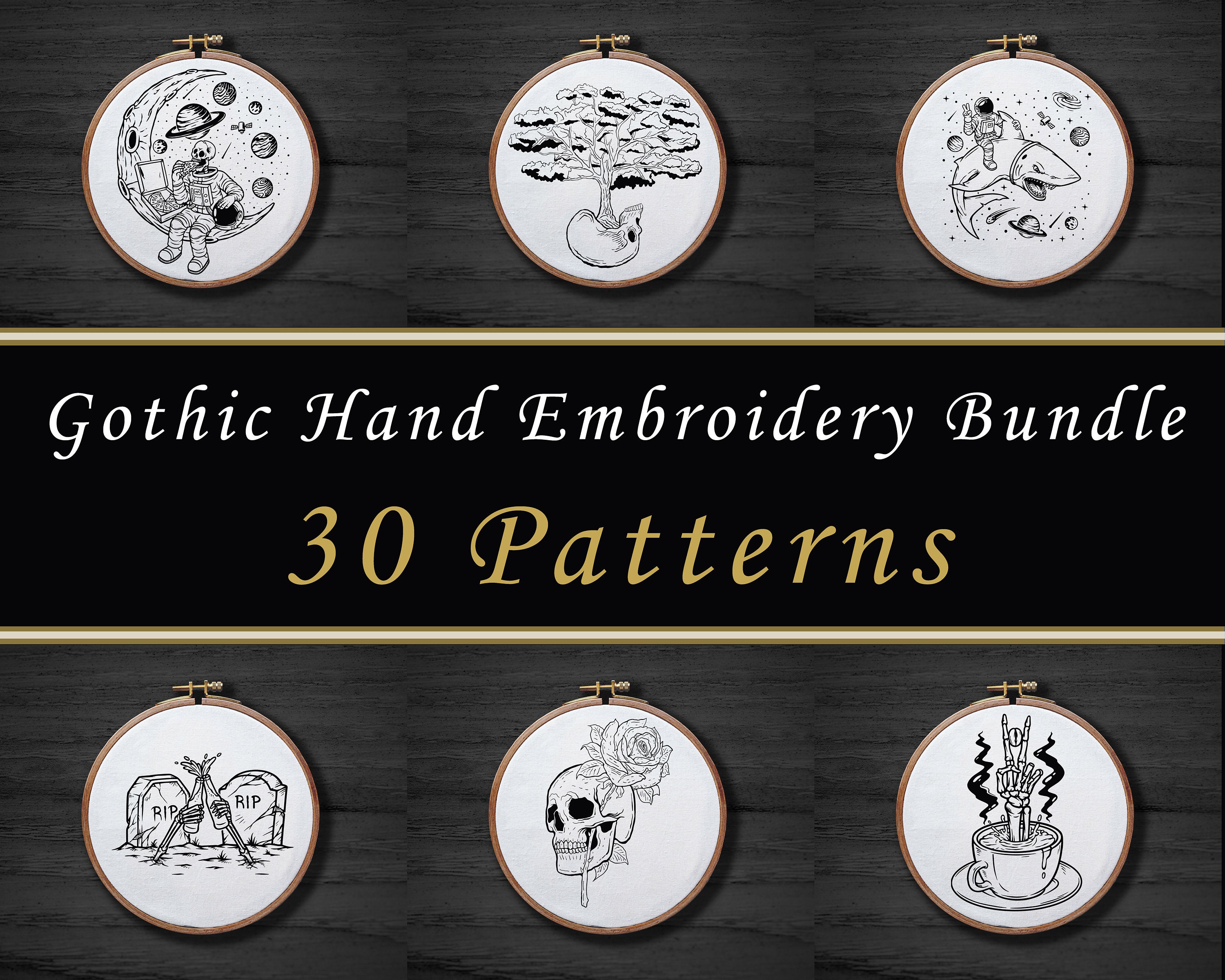 Gothic Halloween Embroidery Designs