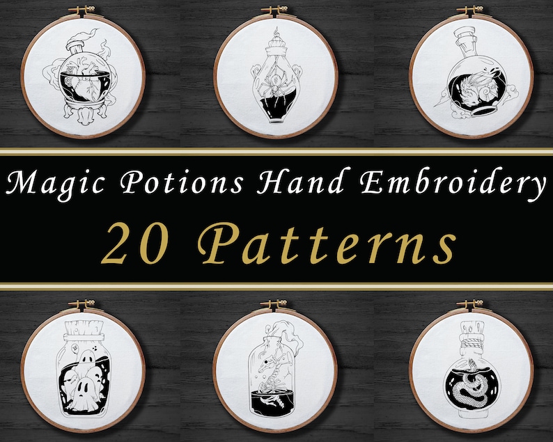 Entire Shop 500 Plus Gothic Hand Embroidery Pattern Bundle , Goth ...