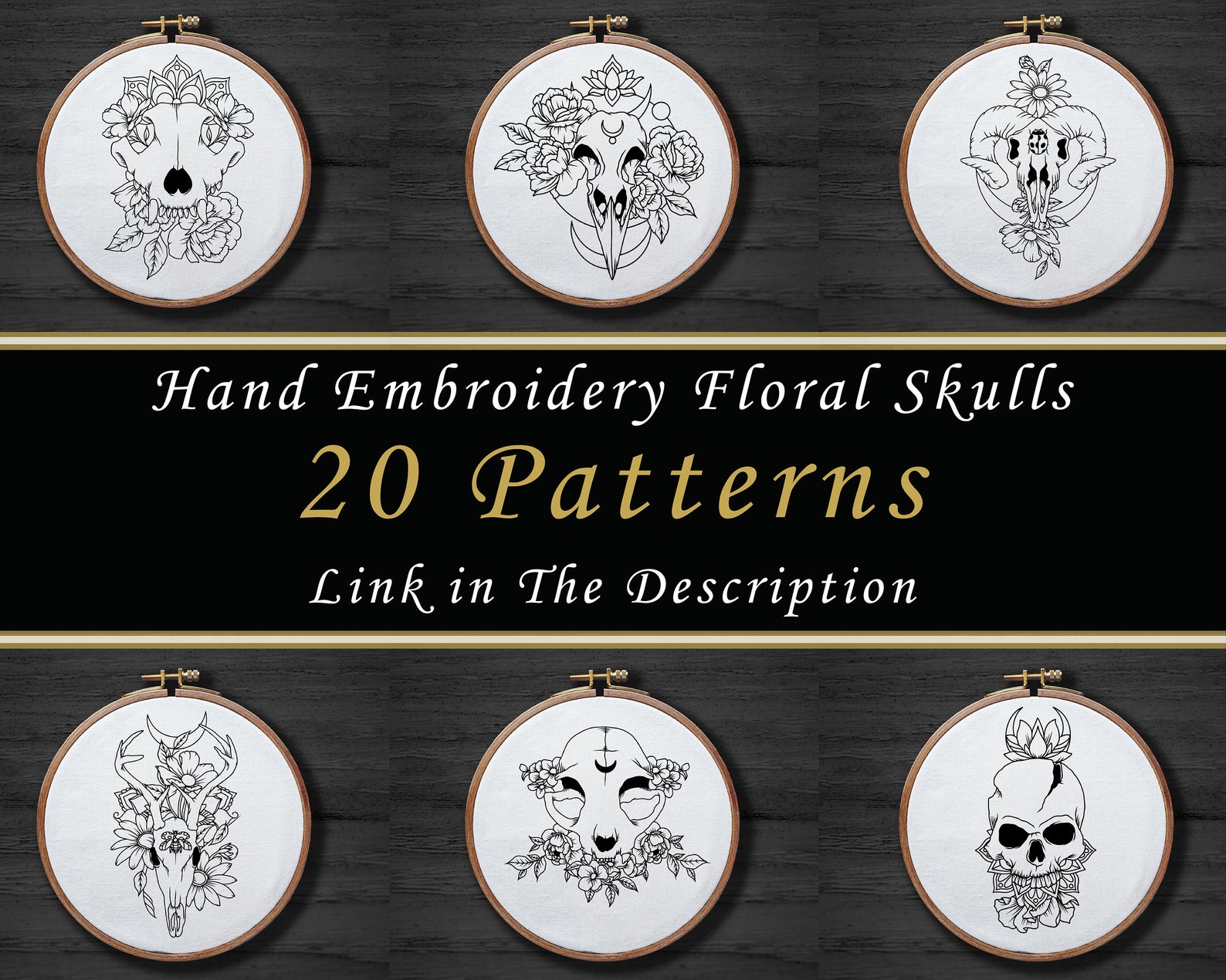 Plague Doctor Skull Hand Embroidery Pattern Animal Skeleton - Etsy