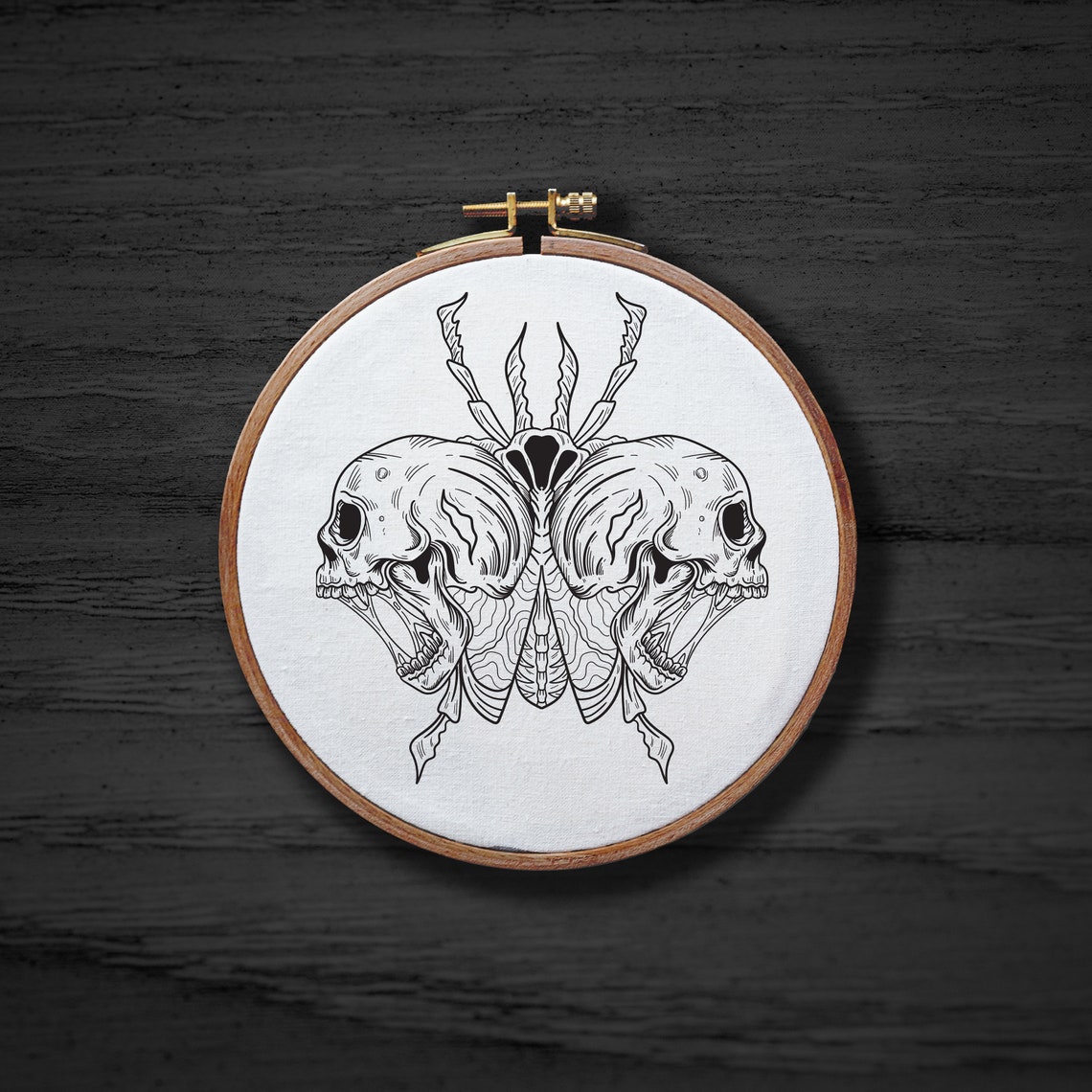 20 Gothic Bugs Hand Embroidery Pattern Bundle Skull - Etsy