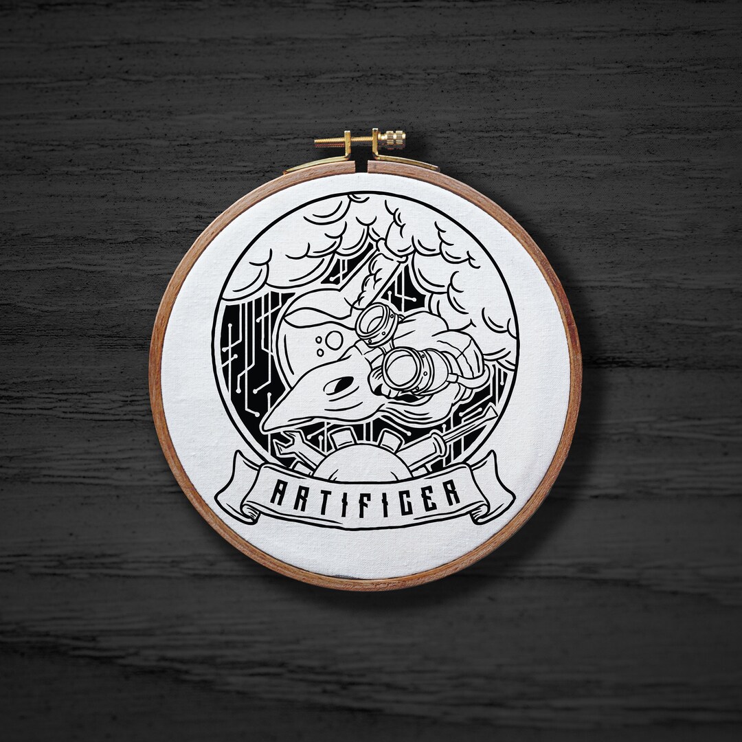 Artificer Class Hand Embroidery Pattern , Dnd Game Hand Embroidery ...