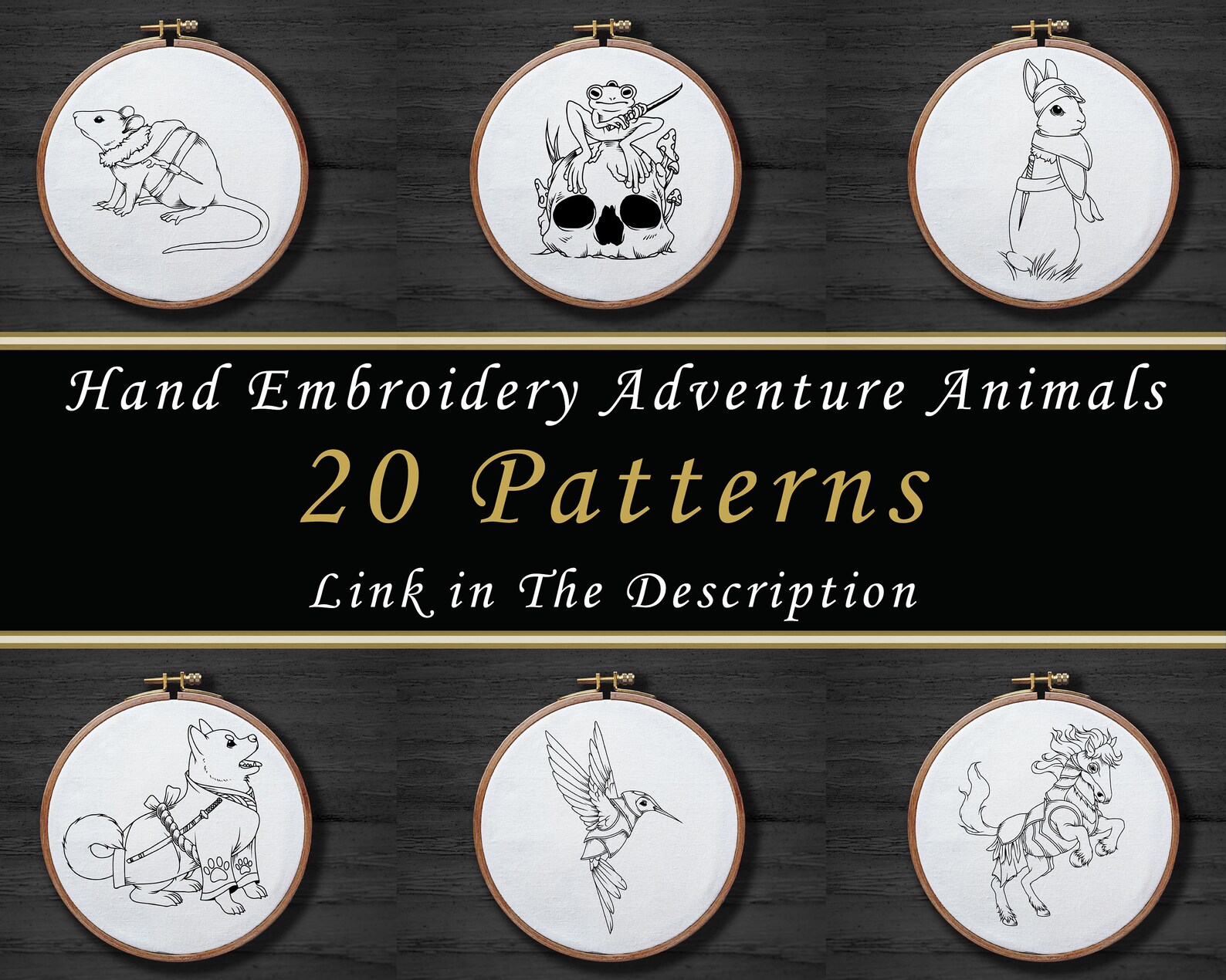 Ferret Rogue Hand Embroidery Pattern , RPG Game Animal Pattern , Cute ...